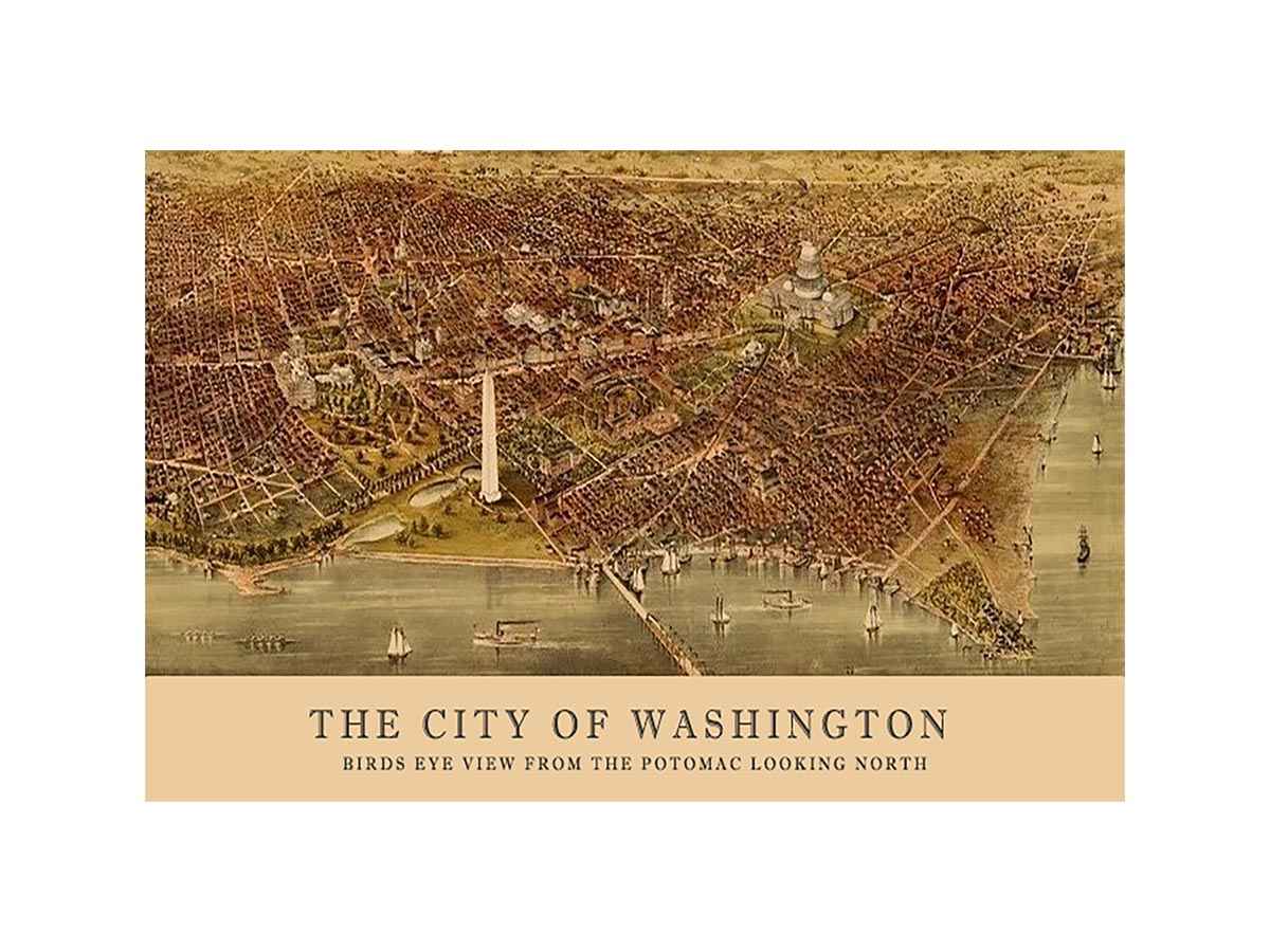 The City of Washington 1892 map – Canvas Art Prints