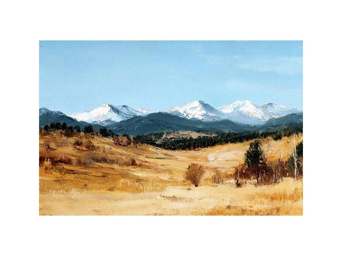 Colorodo Mountains Painting – Canvas Art Prints