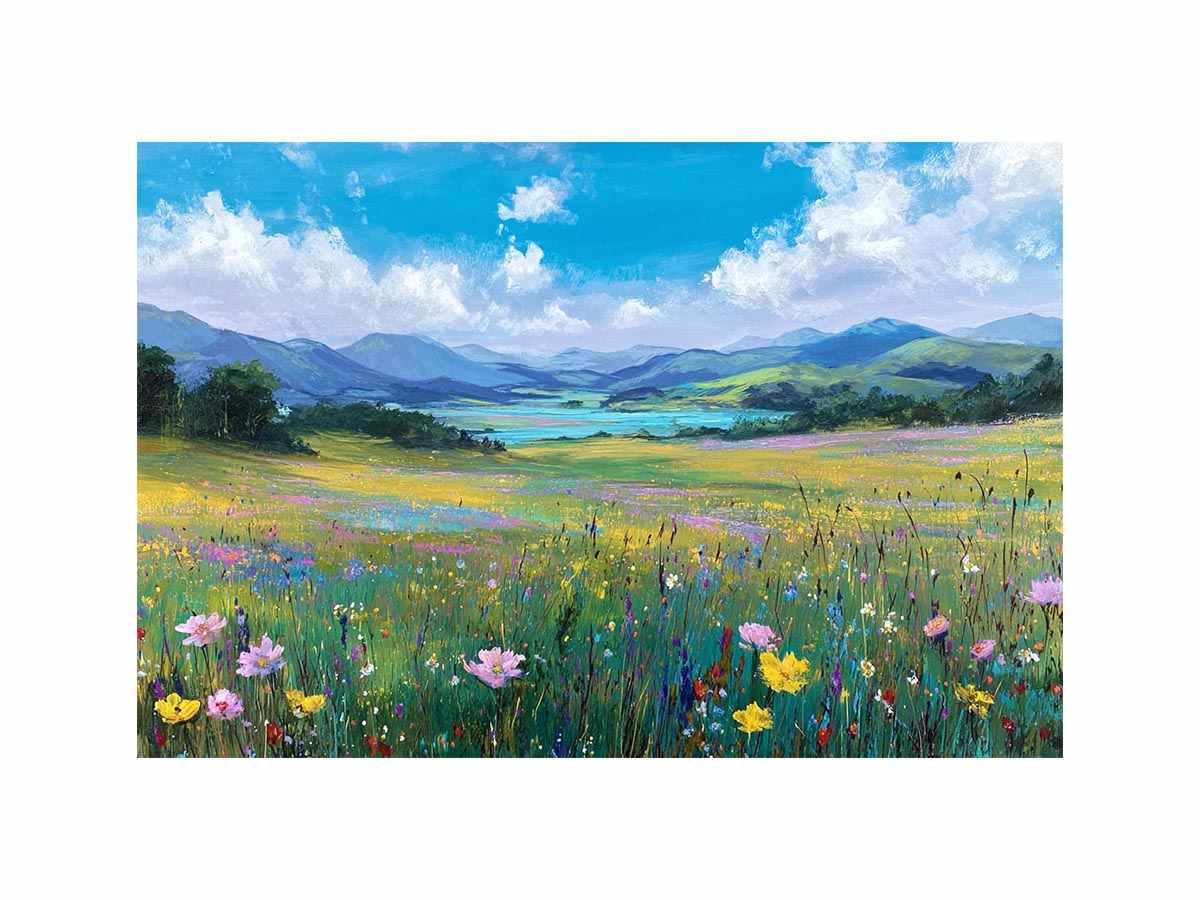 Emerald Horizon Painting – Canvas Art Prints