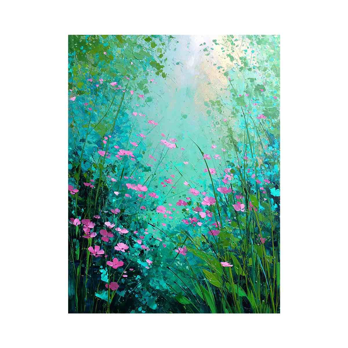 Emerald Abstract Painting – Canvas Art Prints