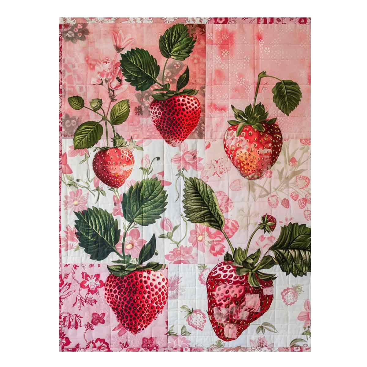 Strawberry Patchwork – Canvas Art Prints