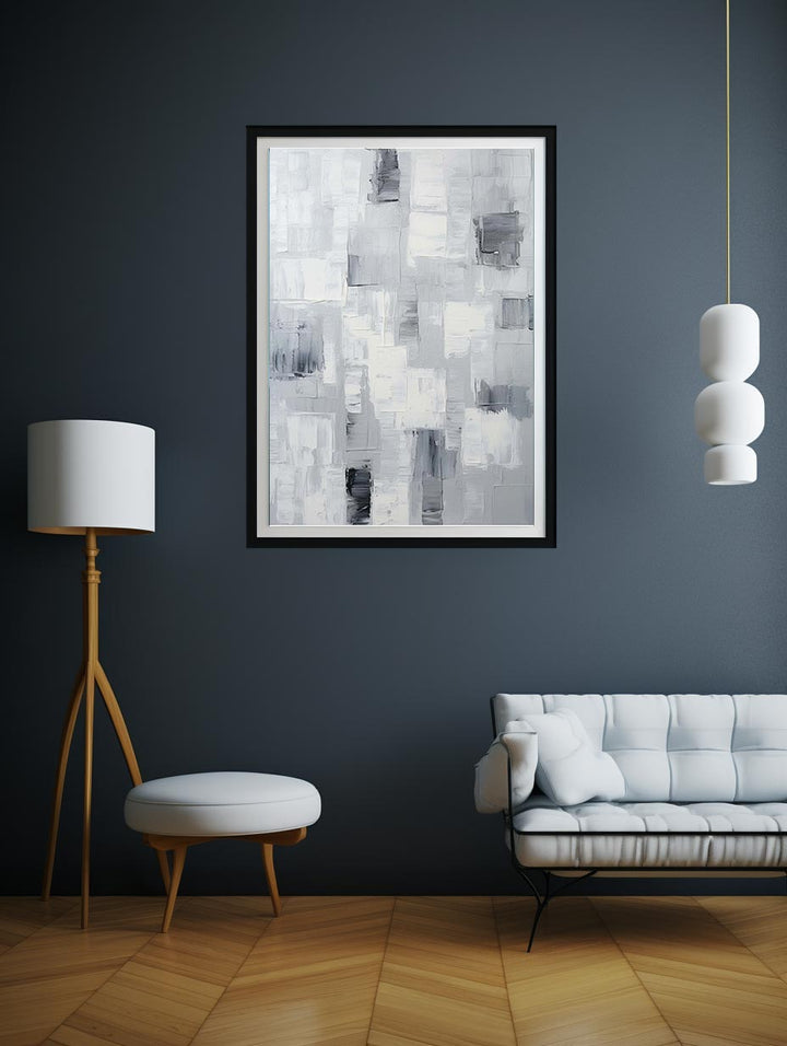 Abstract Painting Grey – Canvas Art Prints
