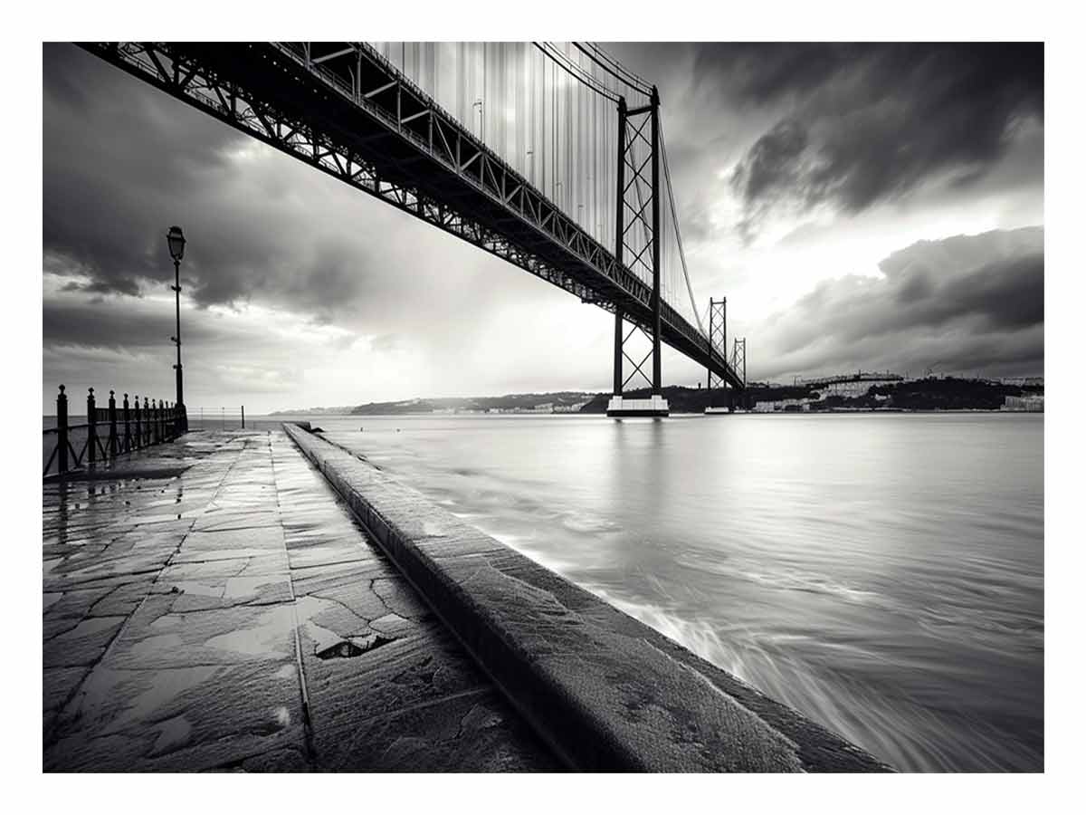 Road Under Bridge Painting – Canvas Art Prints