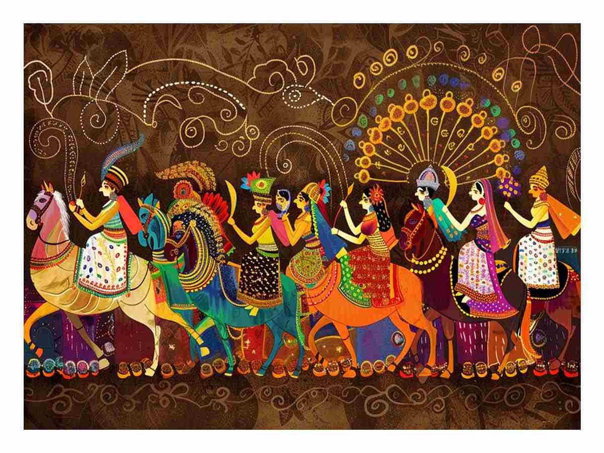 Indian Wedding Painting – Canvas Art Prints