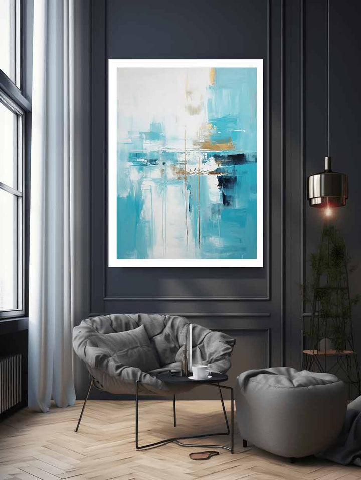 Teal Abstract – Canvas Art Prints